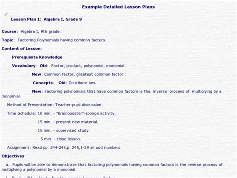 Factoring Polynomials Having Common Factors Lesson Plan For 9th Grade Lesson Planet