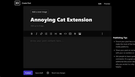 Annoying Cat Extension Dev Community