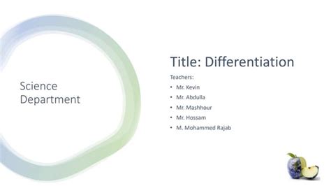 Science Department Differntiated Learning[1] March Pd Week 27 Pptx