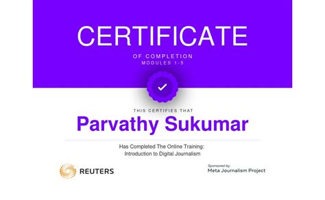 Parvathy Sukumar On Linkedin Parvathy Sukumar Has Completed The
