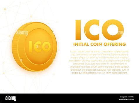 Ico Initial Coin Offering Ico Token Production Process Vector Stock