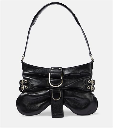 Blumarine Butterfly Mini Leather Shoulder Bag Blumarine