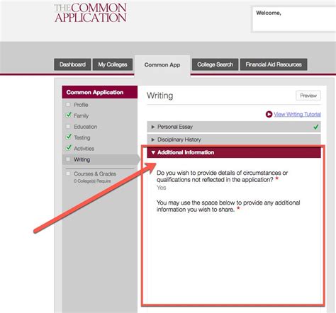 A Guide To The Additional Information Section Of The Common App By