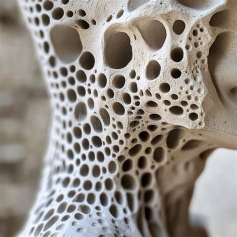 An Enlarged Image Of The Porous Textured Surface Of An Organic Or
