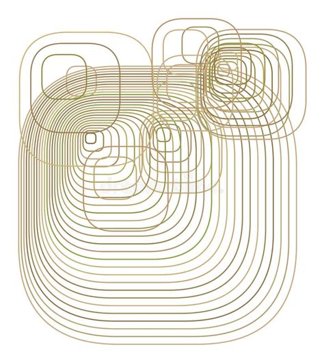 Abstract Geometric Background With Shape Of Rounded Rectangle Pattern Decoration Drawing