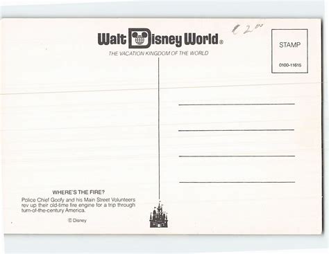 Postcard Wheres The Fire Epcot Walt Disney World Bay Lake Florida Usa United States Florida