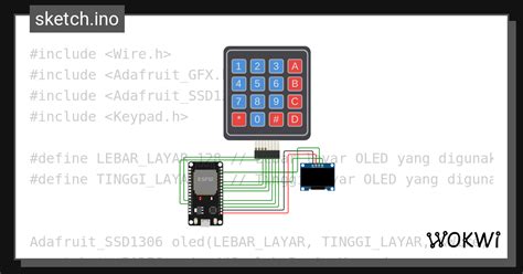 12 Oled Keypad Wokwi Esp32 Stm32 Arduino Simulator