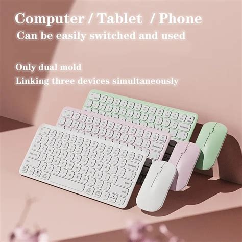 B087 2 4g Portable 78 Keys Dual Mode Wireless Bluetooth Keyboard And Mouse Keyboard Mouse Set