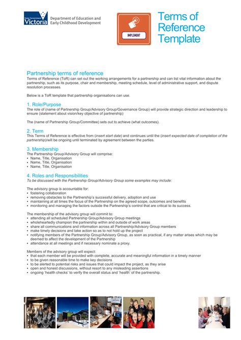 Terms Of Reference Template Pdf