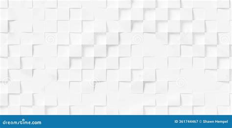 Offset White Cube Boxes Block Background Wallpaper Banner Texture Pattern Template Stock