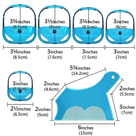 New Set Of 5 Sizes Of Beard And Goatee Styler And Beard Styler Ruler