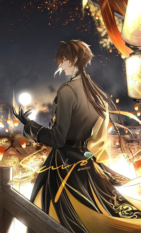 Secs Zhongli Genshin Impact Genshin Impact Commentary Highres Babe Antenna Hair