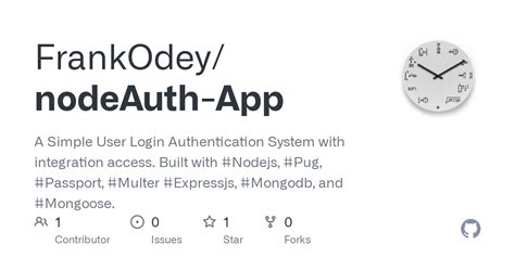 Github Frankodeynodeauth App A Simple User Login Authentication