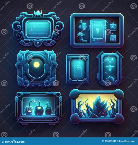 element rectangle frame game ai generated stock illustration