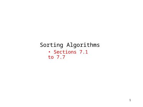 PPT Sorting Algorithms Sections To Comparison Based Sorting Input