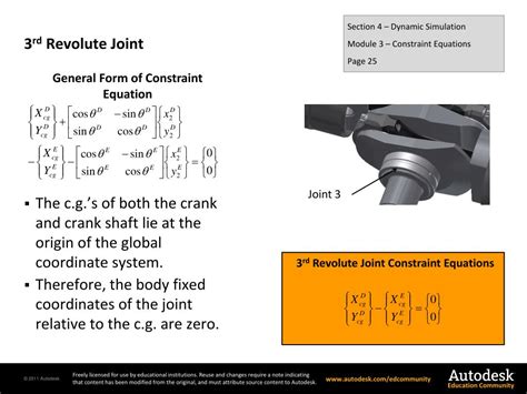 Ppt Dynamic Simulation Constraint Equations Powerpoint Presentation