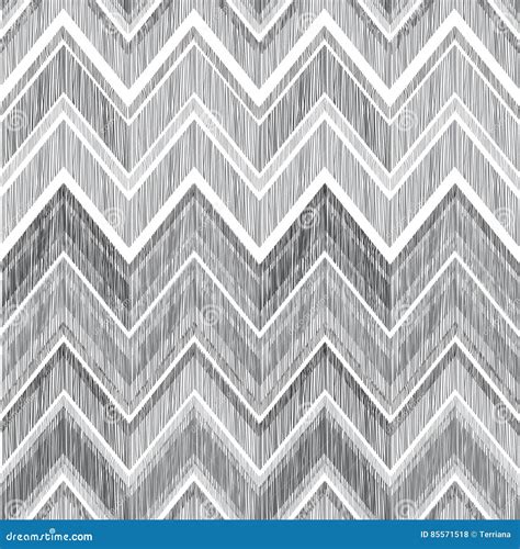 Abstract Geometric Seamless Pattern Fabric Doodle Zig Zag Lines Stock Illustration