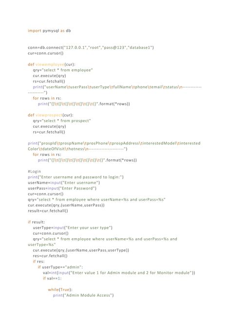 Dbms Project With Outputdocx