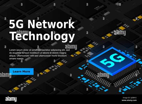 5g Network Processor Illustration Mobile Wireless Internet Of Next