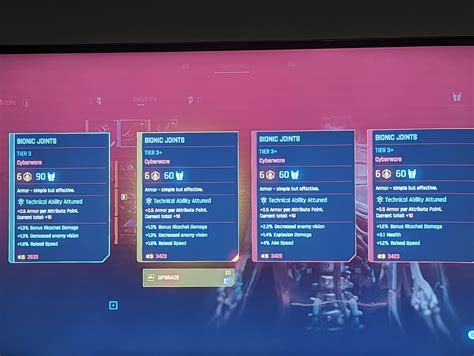 Is This A Bug Is There Something Im Missing Upgrading My Cyberware Is Actually Looking Like A