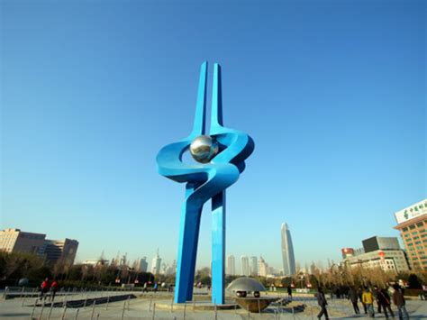泉城广场的标志怎么画 泉城广场标志简笔画 大山谷图库
