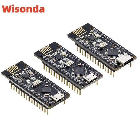 บอร์ดนาโนไร้สาย Rf Nano สําหรับ Arduino Nano V3 0 Micro Usb Atmega328p Qfn32 5v 16m Ch340