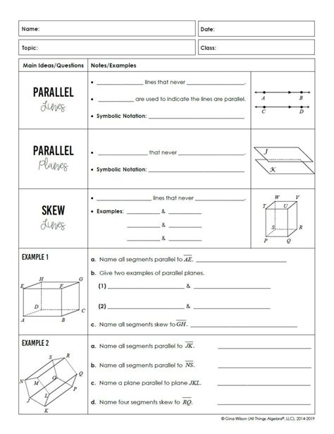 Geometry Unit 3 Parallel Perpendicular Lines All Things Algebra
