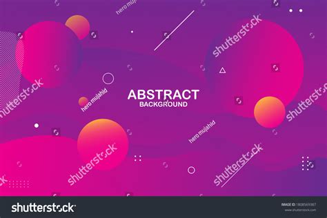 Trendy Geometric Background Dynamic Shapes Composition Stock Vector Royalty Free 1808569387