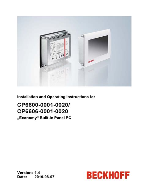 Datasheet Cp6606 Beckhoff Pdf Electrical Connector Personal Computers