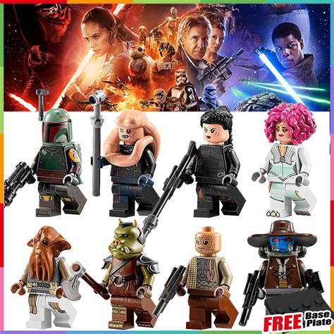 Star Wars Minifigures Boba Fett Fnec Shangked Bib Fortuna Theelin Dancer Quarren Gamorrean