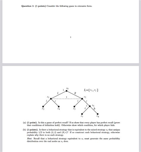 Solved Question 2 5 ﻿points ﻿consider The Following Game