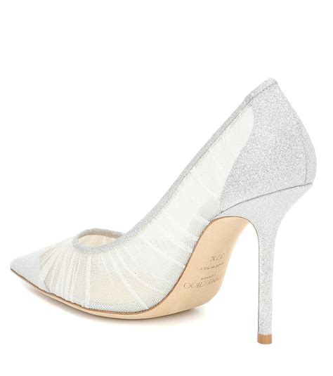 Jimmy Choo Love 100 Glitter Tulle Pumps Lyst