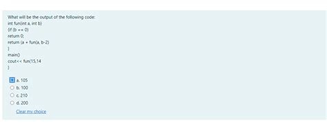 Solved What Will Be The Output Of The Following Code Int