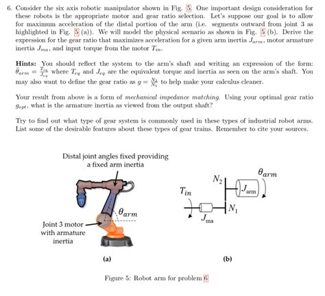6 Consider The Six Axis Robotic Manipulator Shown In