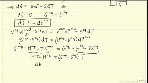 Clausius Clapeyron Equation