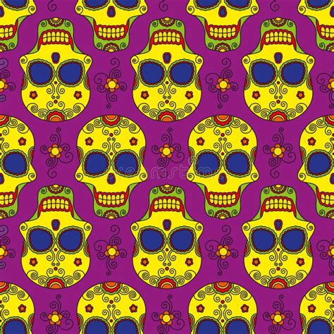 Colored Skul Pattern Stock Vector Illustration Of Dead 78284646