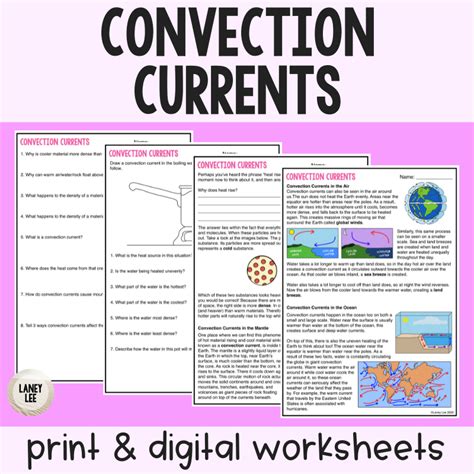 Convection Currents Pdf And Digital Worksheet Laney Lee Worksheets Library