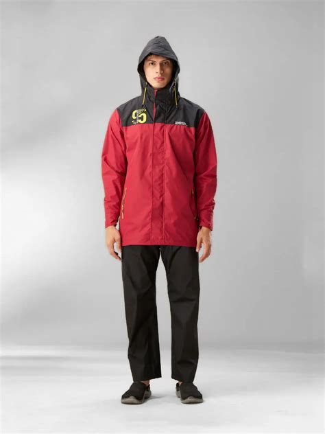 Zeel Classic Red And Black Rainwear Zt5