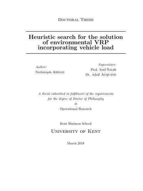 28norfaieqah Final Thesis Pdf Metaheuristic Mathematical Optimization