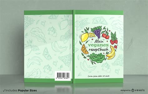 Vegan Cookbook Cover Design Vector Download