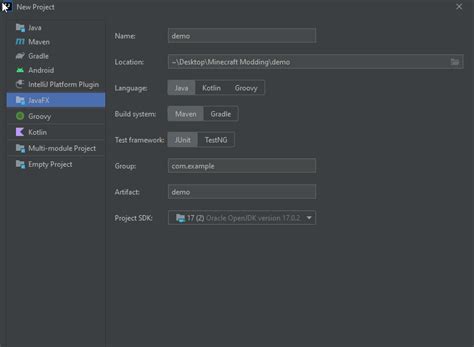 When I Try To Make A New Project I Cant Seems To Find The The Native Intellij Builder R