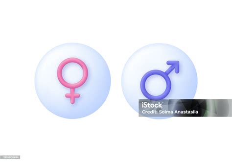 3d 성별 아이콘입니다 남녀 평등 양성 평등과 관용 남녀 평등의 상징 0명에 대한 스톡 벡터 아트 및 기타 이미지 0명 개념 균형 Istock