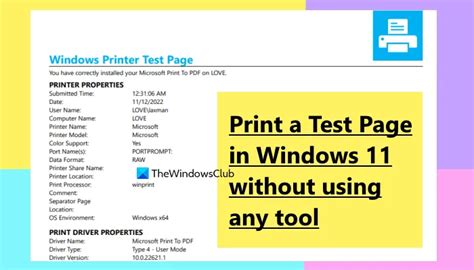 Print Test Page Windows Without Any Tool Settings App Blue Screen Print