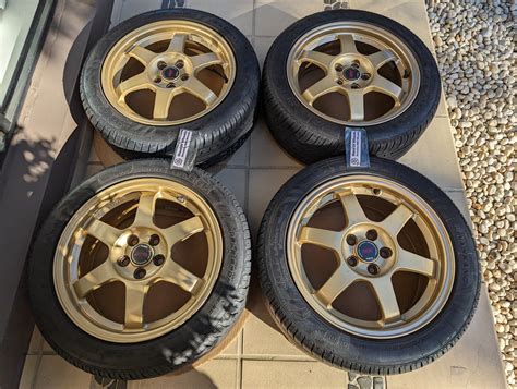 Sti X Rays Te07 Og Gold With Genuine Sti Carbon Center Caps And Nank Hausofwheels