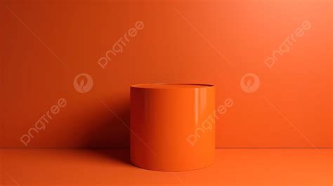 눈에 띄는 주황색 3d 렌더가 있는 삽화가 있는 받침대 또는 연단 유리 진열장 3d 연단 제품 쇼케이스 배경 일러스트 및 사진 무료 다운로드 Pngtree