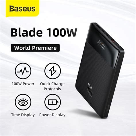 Baseus Blade Pd W Mah Type C Usb C Pd Quick Fast Charging Powerbank Super Vooc Pps Fcp