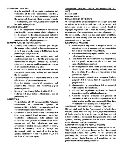 Government Auditing Rev Government Auditing It Is The Analytical And Systematic Examination