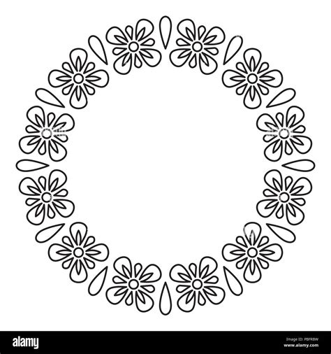 Flower Border Outline