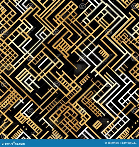 Generative Ai Abstract Seamless Pattern Stock Illustration