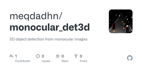 Github Meqdadhn Monocular Det3d 3d Object Detection From Monocular Images